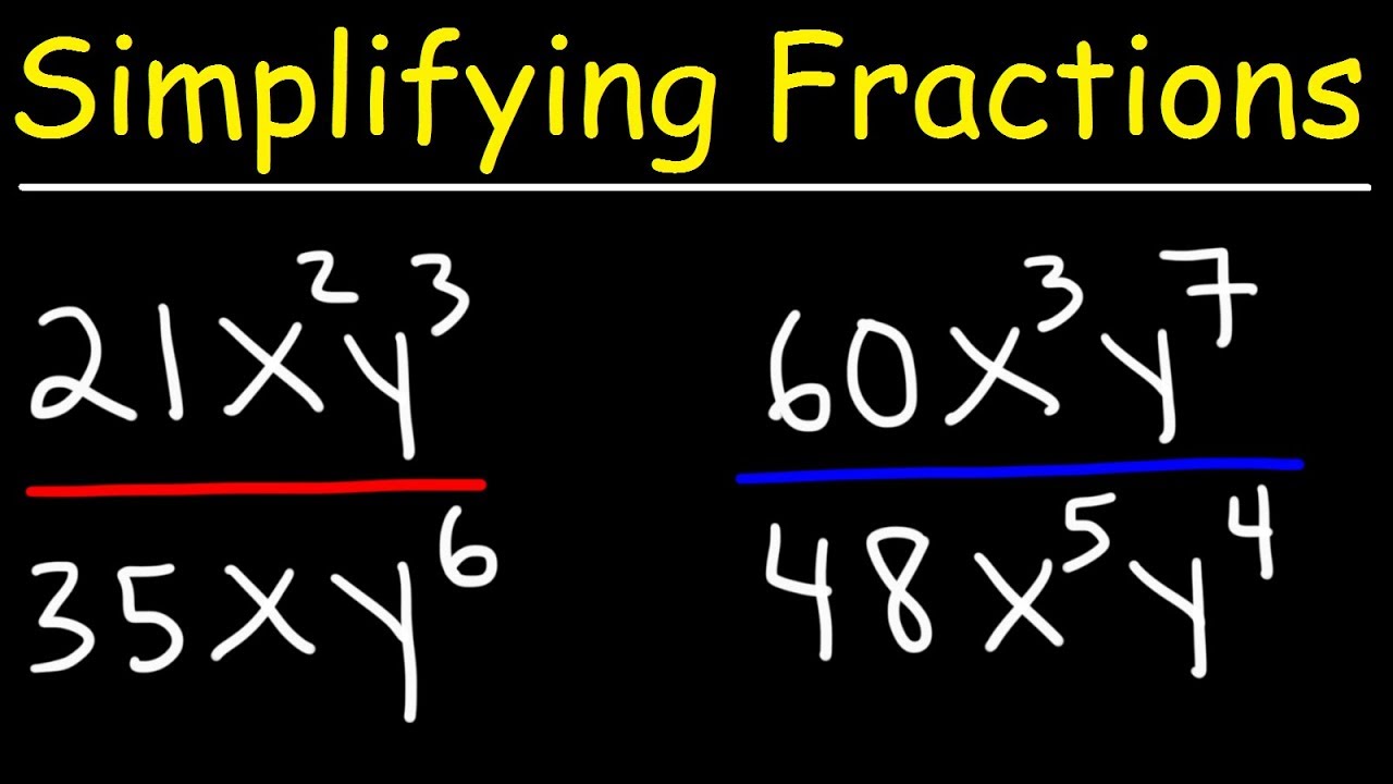 Simplifying Algebraic Fractions