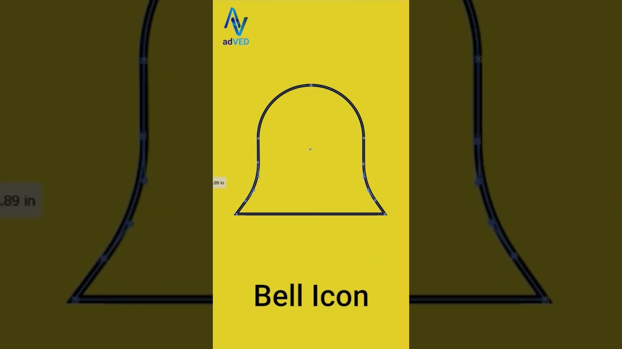 bell icon in illustrator 2023 #1million #like #illustrator2023