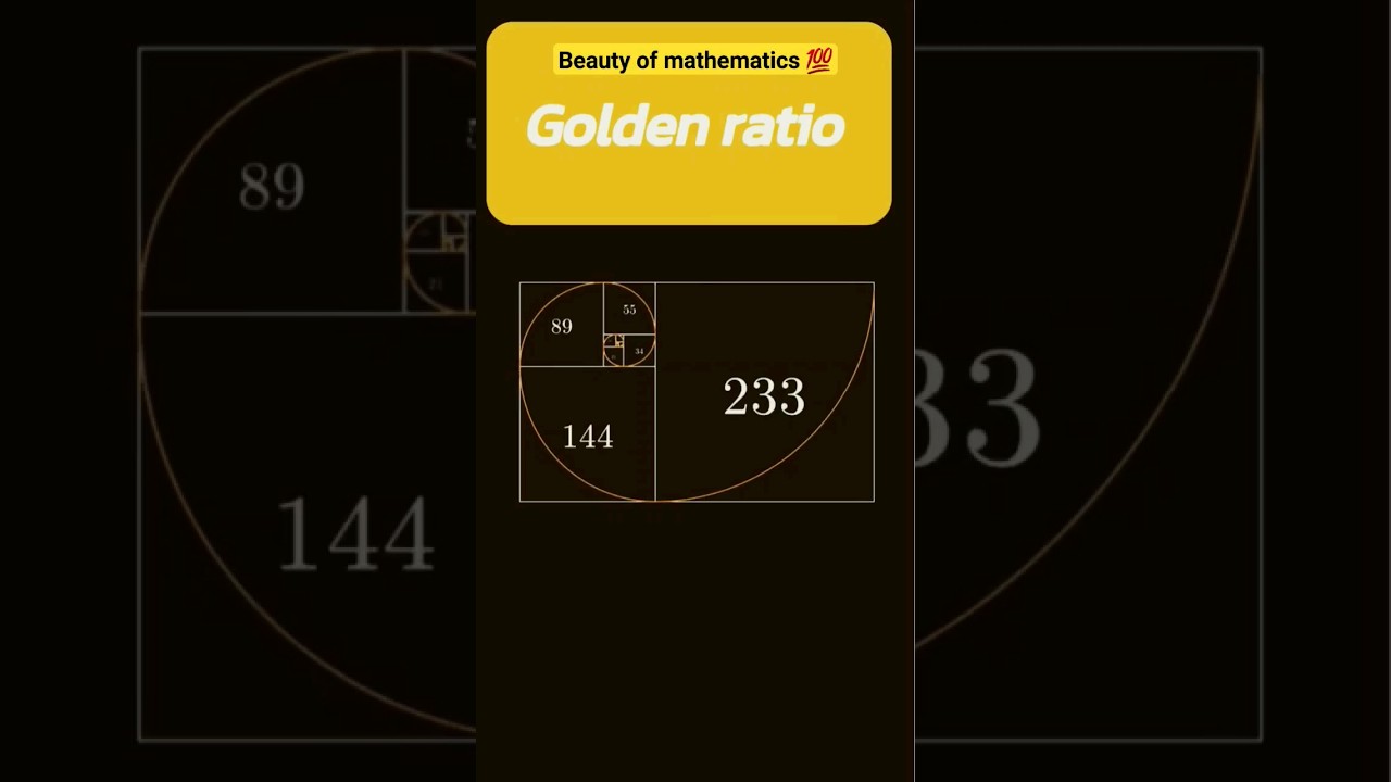 Golden Ratio & Fibonacci Perfect#maths