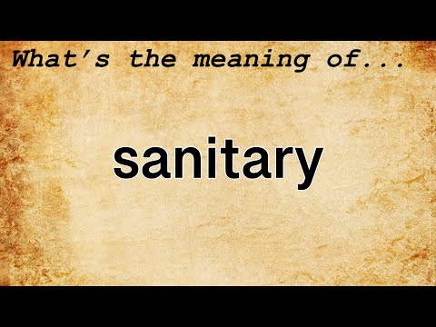 Sanitary Meaning | Definition of Sanitary