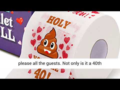 40th Birthday Gift for Men and Women- Happy Prank Toilet Paper - 40th Birthday Decorations, Party