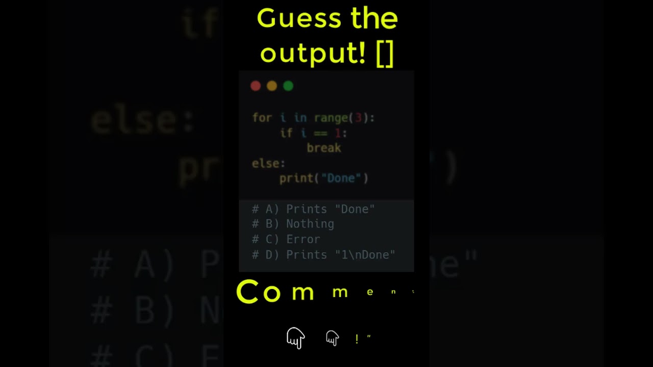😵 Python For-Else Confusion – Can You Guess the Output? #guesstheoutput #python #programming #code