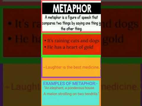 METAPHOR: literary term, with definition and example.