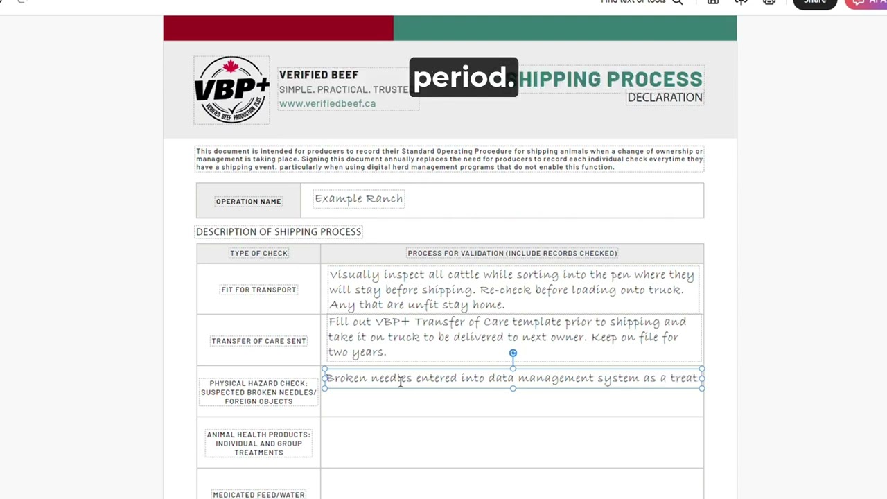 Tutorial - Shipping Process Declaration