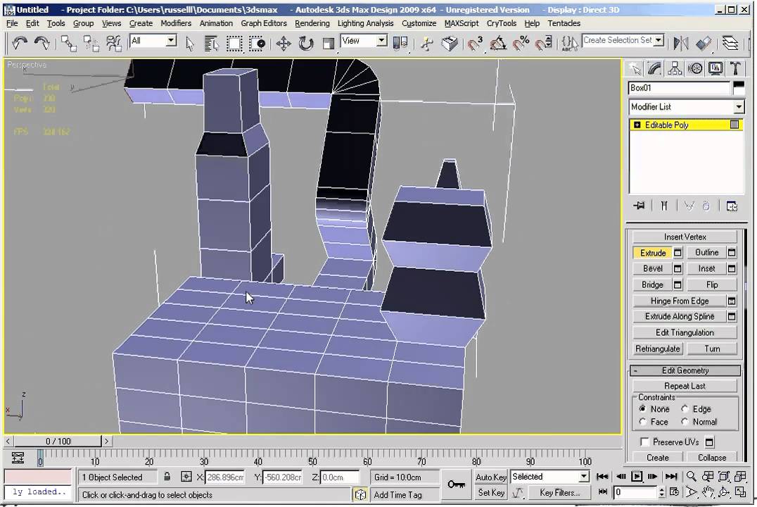 3dsMax Edit Poly Slice and Cap