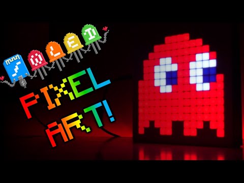 16x16 LED matrix grid with diffuser and one-part frame (with hole for ...