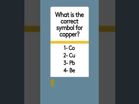 What is the right symbol for copper?