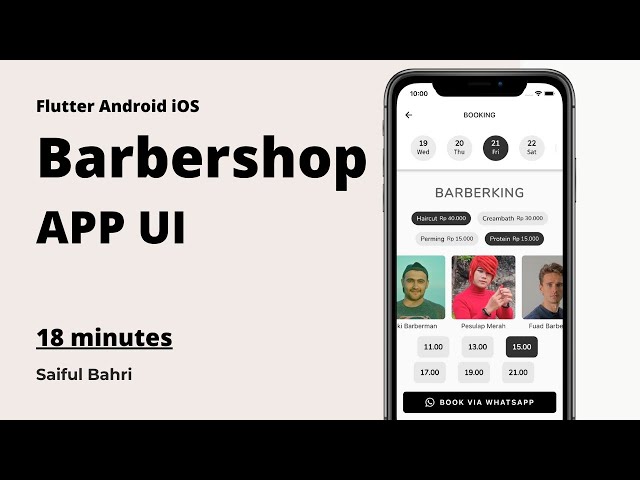 Barbershop layout home screen with Flutter Barbershop layout home screen with Flutter