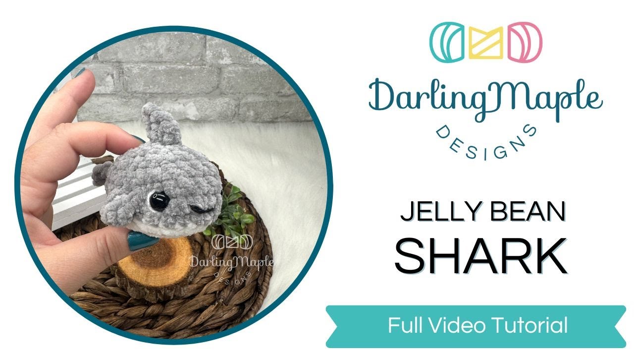 Quick & Easy No-Sew Crochet Shark / Full Video Tutorial / Free Amigurumi Pattern / Jelly Bean Series