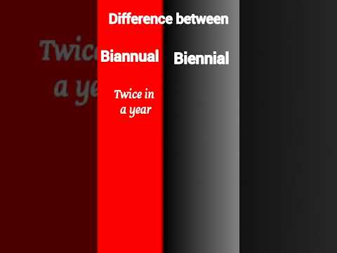Difference between Biannual & Biennial/ Difference between words