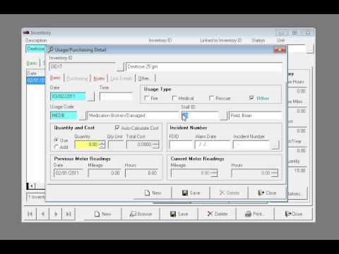 FH Medication Inventory - Non-incident Usage Records