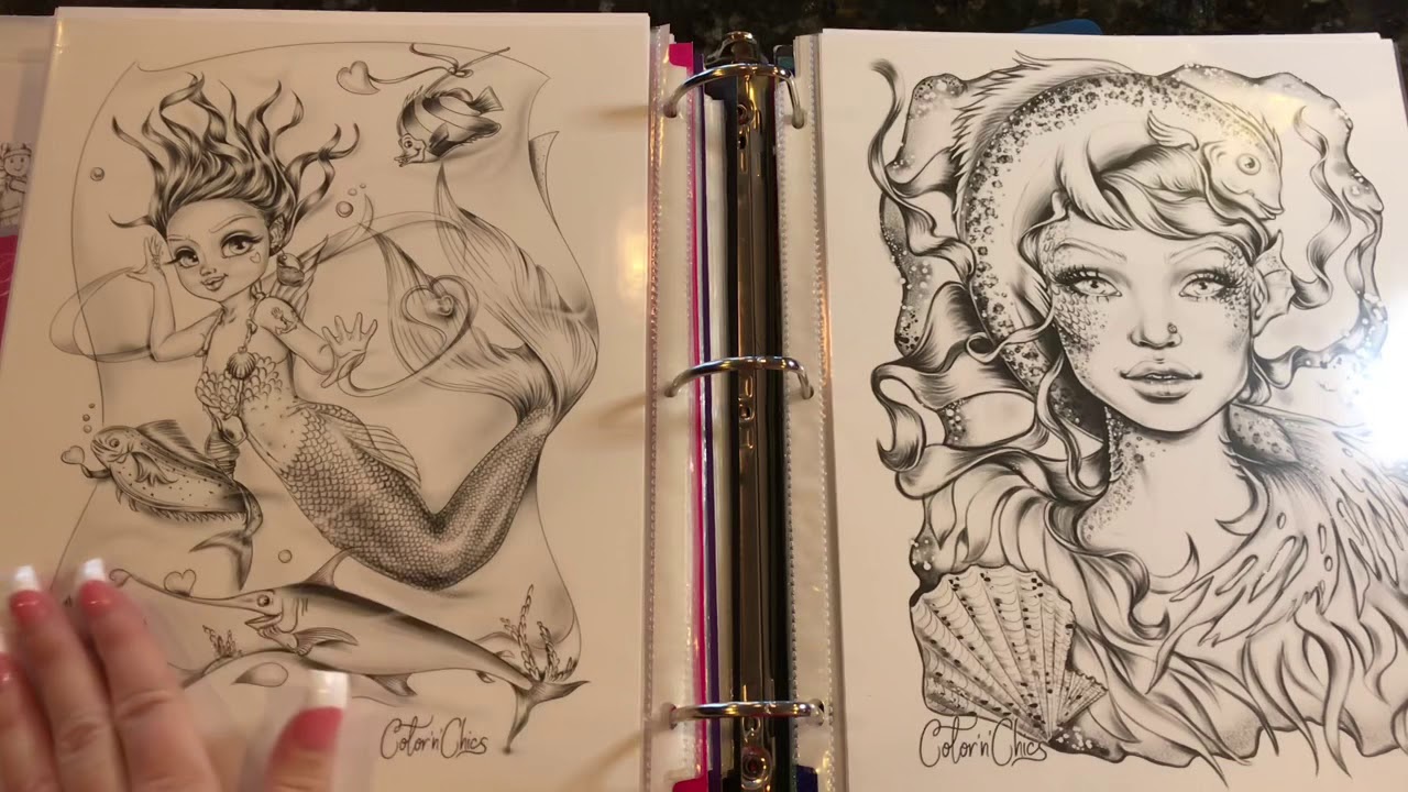 Take a tour of my coloring binder & completed pdfs- 2020