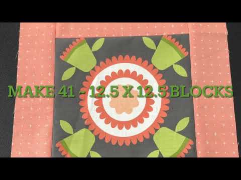 Pseudo Appliqué Panel Quilt w/ FREE pattern