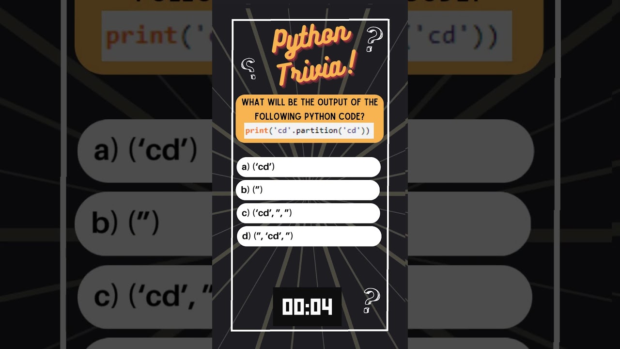 Python Trivia   String 111 #coding #python #techcommunity #shorts #trending #viral #datascience