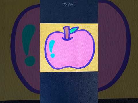 Simple Apple Drawing for Kids & Beginners | Coloring an Apple with Acrylic Marker #shorts