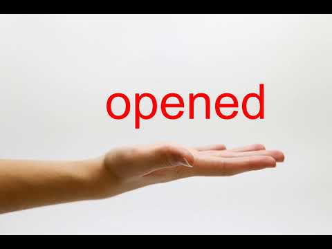 How to Pronounce opened - American English