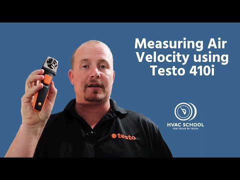 Measuring Air Velocity using Testo 410i