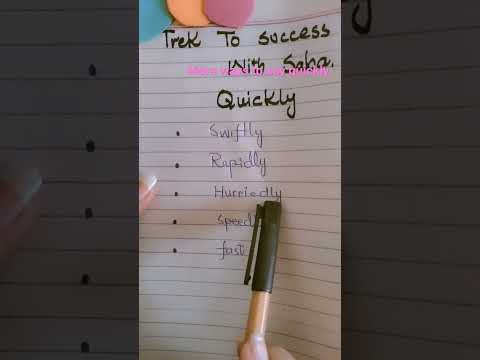 More ways to say quickly #synonyms #englishspeaking