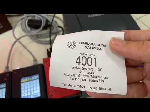 MCU, Printer and ticket for Queue Management System ( QMS ) of Lembaga Getah Malaysia, Kelantan