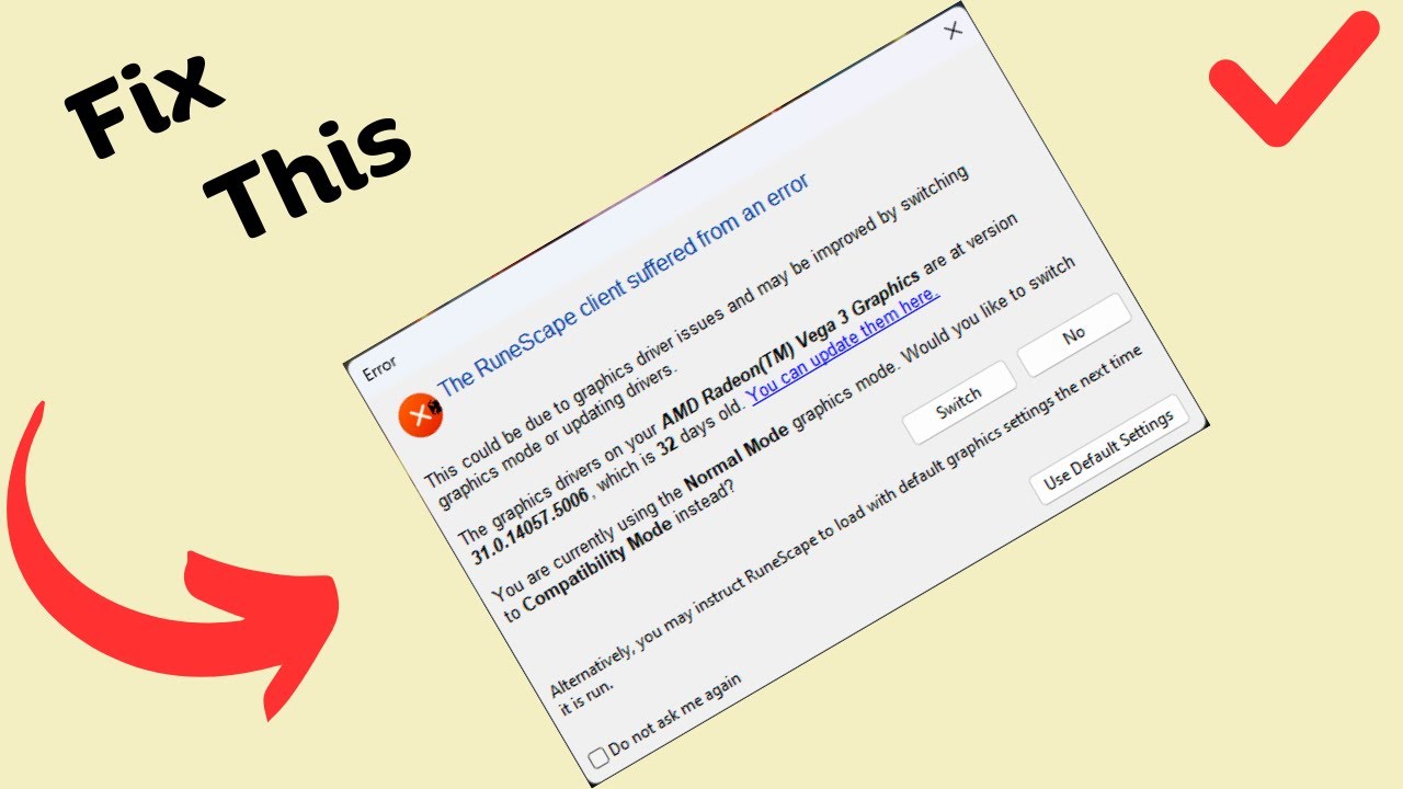 How to Fix “The RuneScape client suffered from an error”