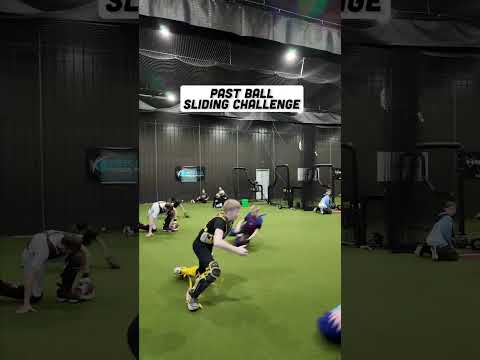 Baseball SLIDING Challenge (Catchers and Passed Balls) #baseball #softball #catcherdrills