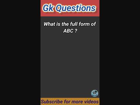 What is the full form of ABC ? || Jk Gk Questions ⁉️ || #shorts #youtubeshorts