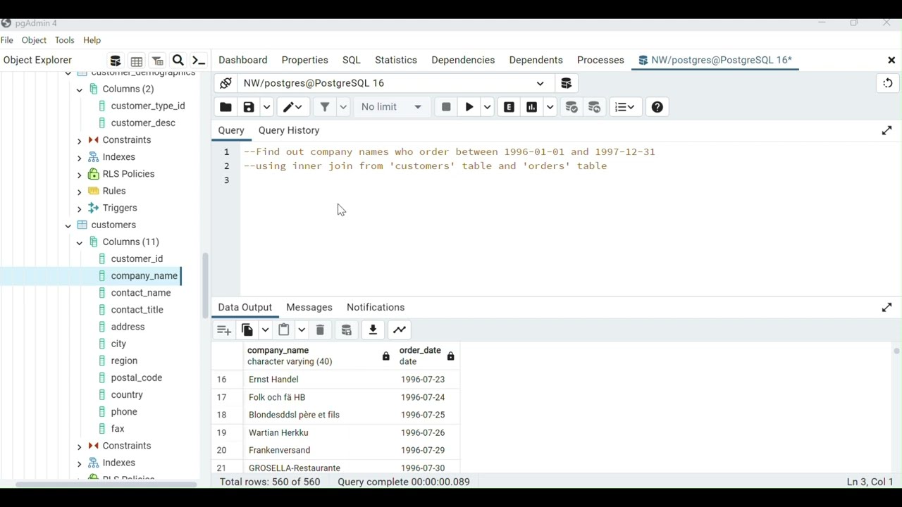 How to create INNER JOIN in SQL on PostgreSQL?
