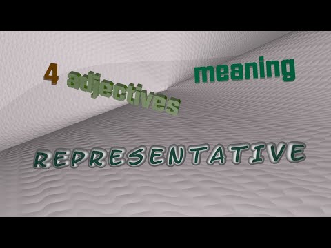 representative - 4 adjectives having the meaning of representative (sentence examples)