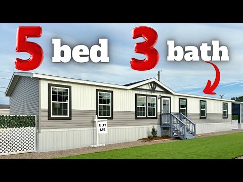 BIG 5 bed 3 bath mobile home with a unbelievable SMALL price! Prefab House Tour