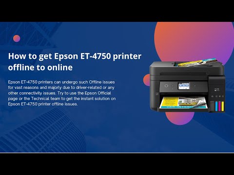How to fix Epson ET 4750 printer offline problem | Change Epson printer offline to online