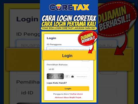 CARA LOGIN CORETAX PERTAMA KALI #coretax #pajak #djp #npwp