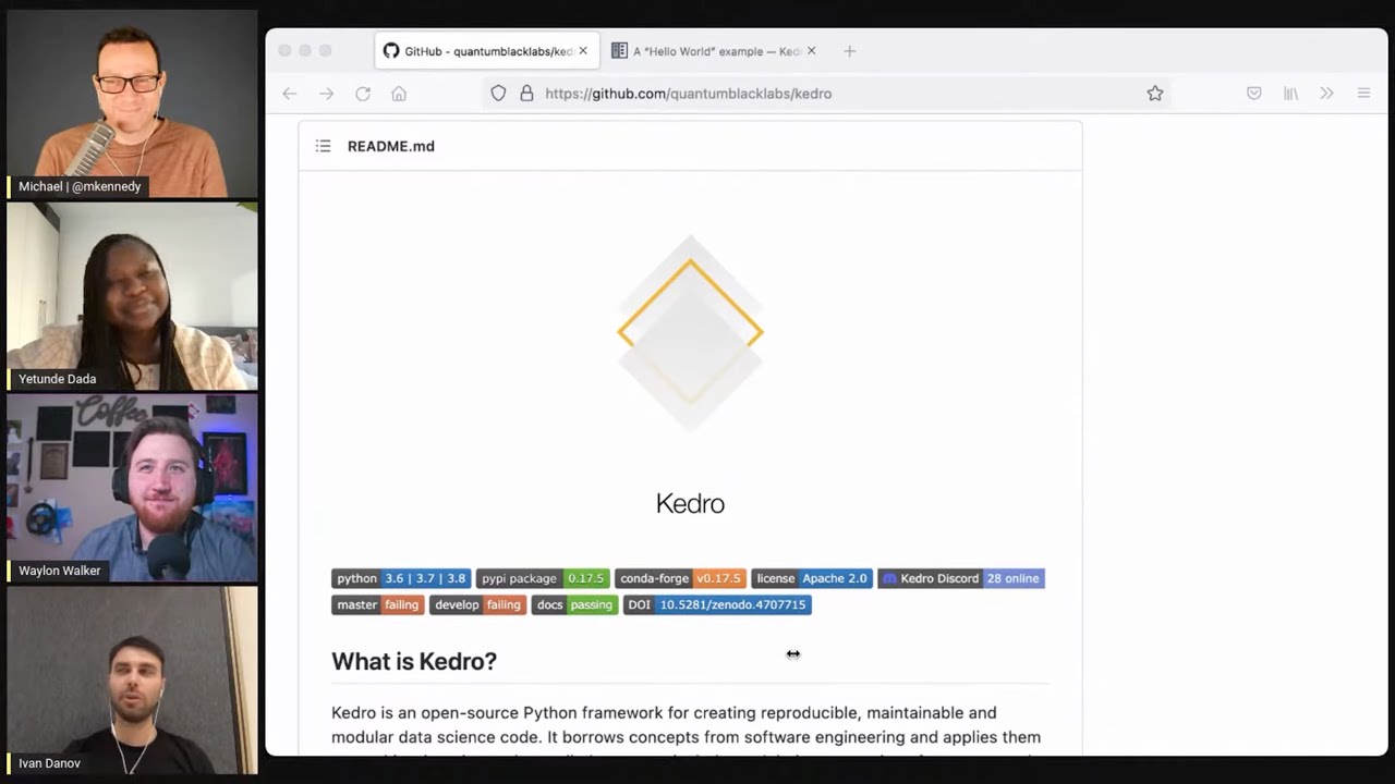 Kedro for Maintainable Data Science - Talk Python to Me Ep.337
