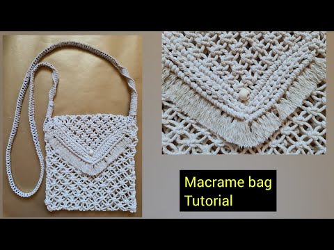 Macrame bag Macrame purse tutorial Macrame pouch pattern Macrame crossbody bag Macrame shoulder bag
