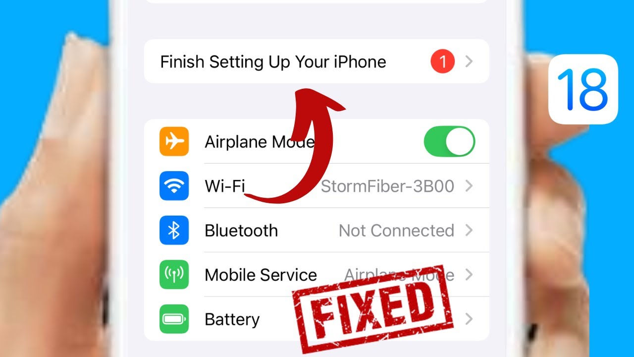 How To Fix Finish Setting Up Your iPhone | 2024 | iOS 18
