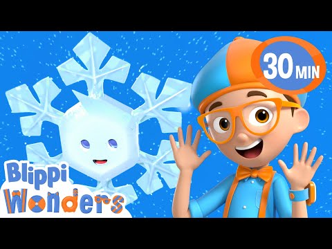 Snowflake | Blippi Wonders Fun Cartoons | Moonbug Kids Cartoon Adventure