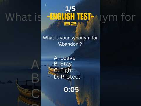 English Test Synonyms B2 Level #englishimprove #testyourknowledge #englishtest #quiz
