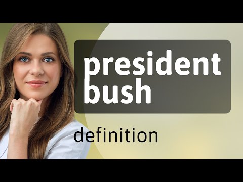 President bush • what is PRESIDENT BUSH meaning