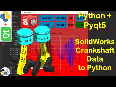 Python Pyqt5 - Extract Data from SolidWorks to Python - Crankshaft Motion