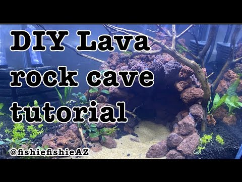 Lava Rock Aquarium Cave DIY