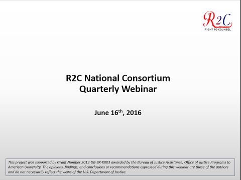 R2C National Consortium Quarterly Webinar (June 2016)