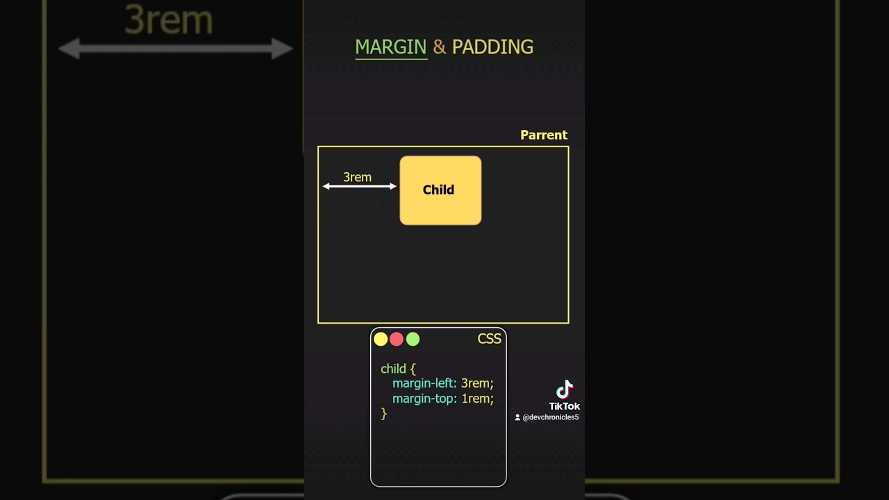 CSS Margin&Padding#htmlcss #learnhtml #learnontiktok #margin #padding