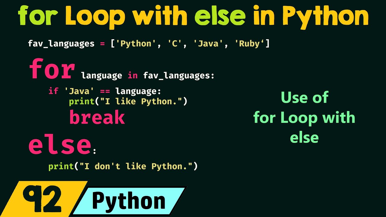 for Loop with else in Python