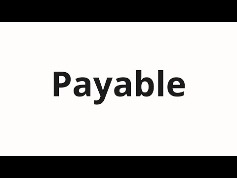 How to pronounce Payable