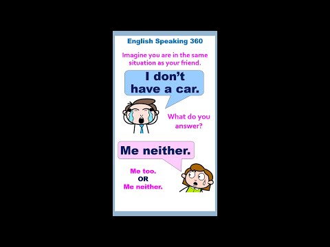 ME TOO vs ME NEITHER // SO DO I vs NEITHER DO I // I DO TOO vs I DON'T EITHER #shorts