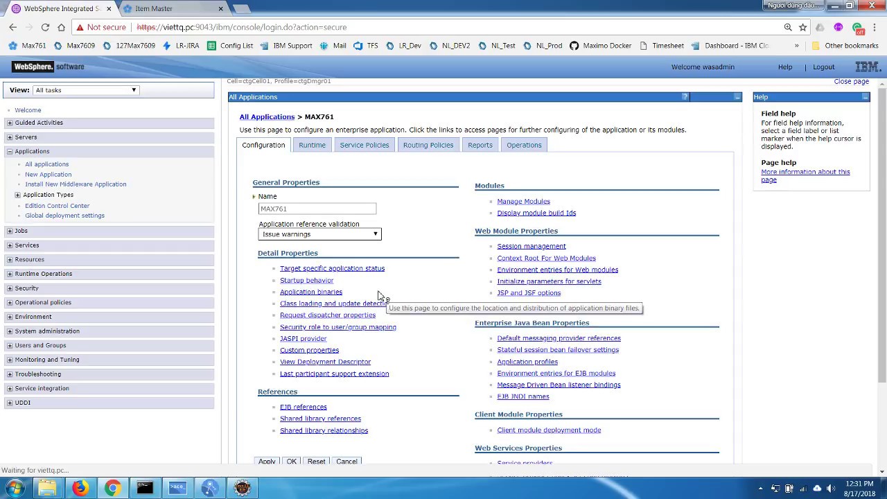 Maximo Java customization - 03 - Enable Class re-loading