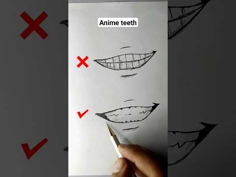 HOW TO DRAW ANIME MOUTH || HOW TO DRAW TEETH