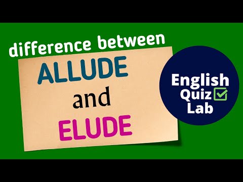 ALLUDE vs. ELUDE || #shorts || Confusing English Words || English Quiz Lab