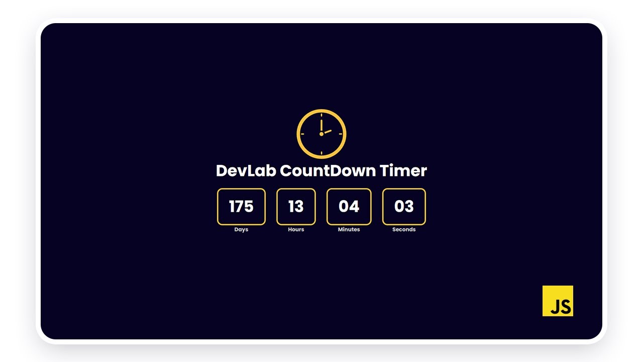Build a Countdown Timer with just HTML CSS and JavaScript