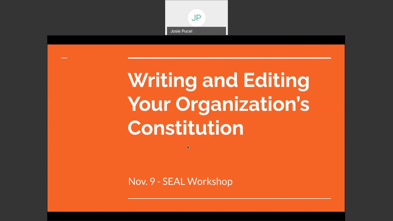 Organization Constitutions and Constitution Updates