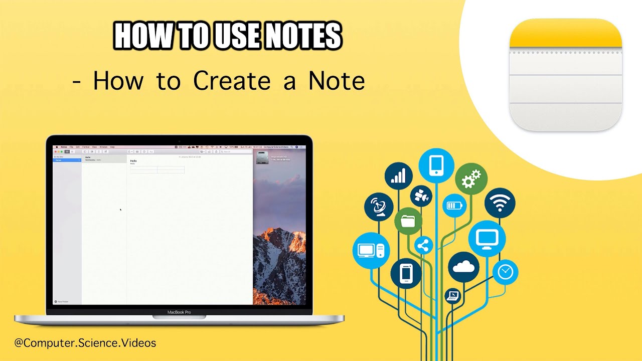 How to CREATE a Note on The Notes Application On a Mac - Basic Tutorial | New
